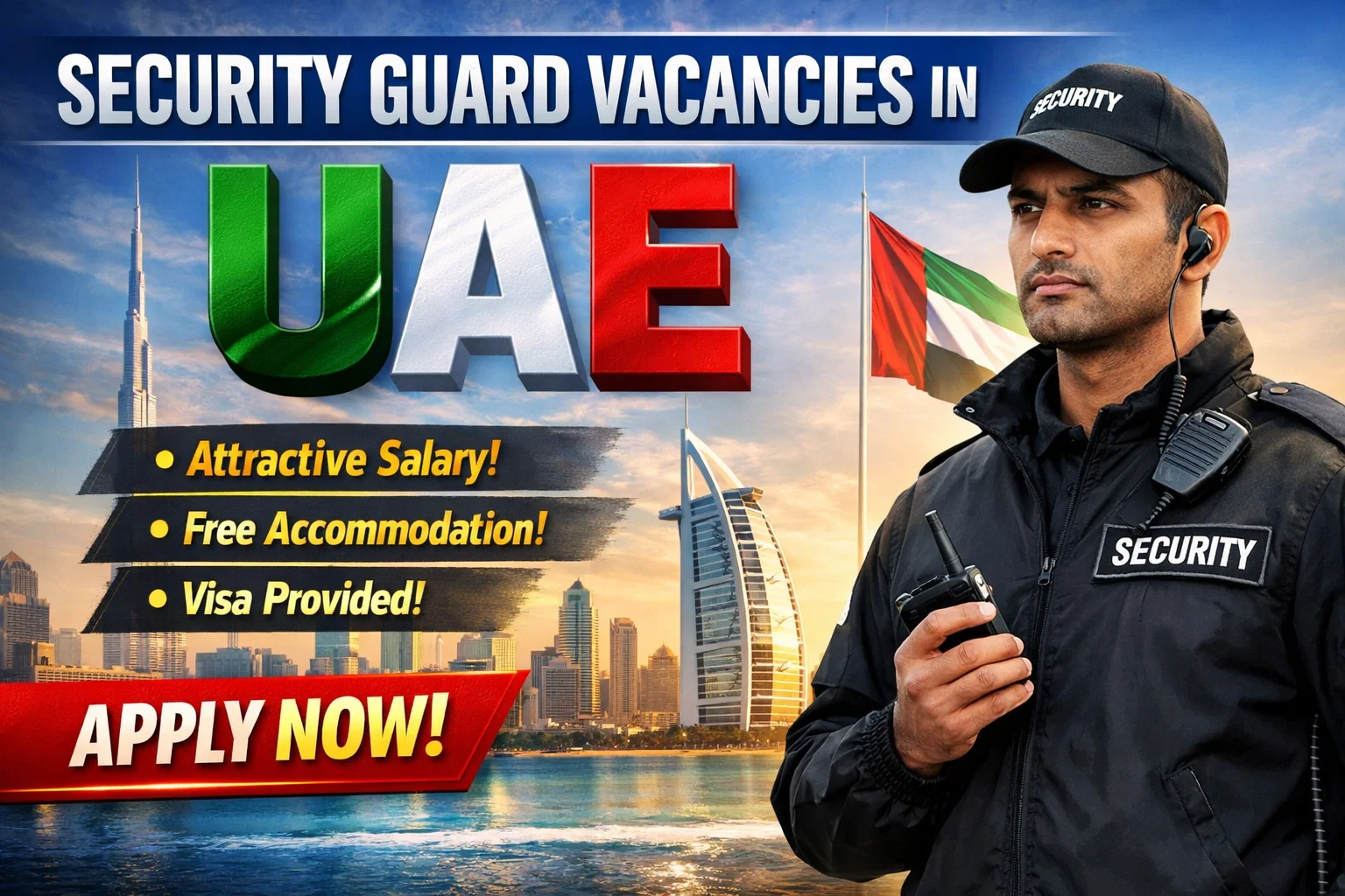 Join as Security Guard in UAE – Attractive Job Opportunities